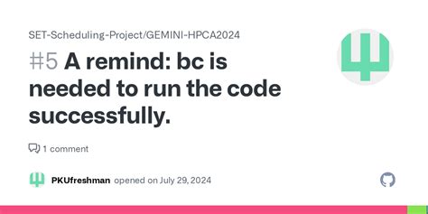 a remind bc is needed to run the code successfully · issue 5 · set scheduling project gemini