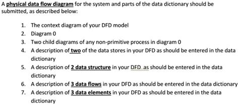 Solved Physical Data Flow Diagram For The System And Parts Of The Data Dictionary Should Be