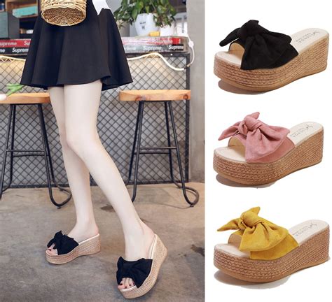 여성 통굽슬리퍼 실내화 7cm 여름 슬리퍼 온채널