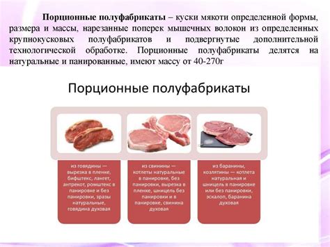 Порционные полуфабрикаты из мяса - презентация онлайн