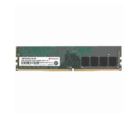 Transcend Dimm Ddr4 8gb 3200mhz 1rx8 1gx8 Cl22 1 2v Ed System A S