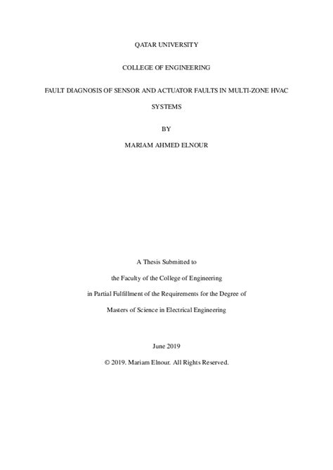 Pdf Fault Diagnosis Of Sensor And Actuator Faults In Multi Zone Hvac Systems