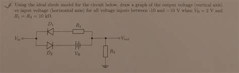 Solved Using The Ideal Diode Model For The Circuit Below