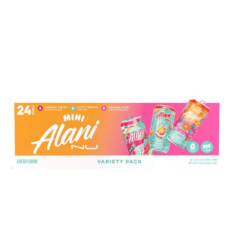 Alani Nu Mini Energy Drink Variety Pack 84 Fl Oz 24 Cans Low