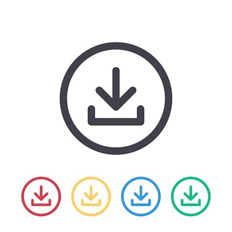 Premium Vector Download Icon And Load Data Symbol Vector Illustration