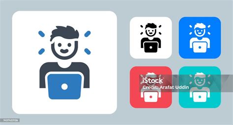 인플루언서 아이콘 벡터 일러스트레이션 인플루언서 블로거 블로깅 유튜버 블로거 브이로깅 비디오 소셜 미디어 대사 마케팅 로그인