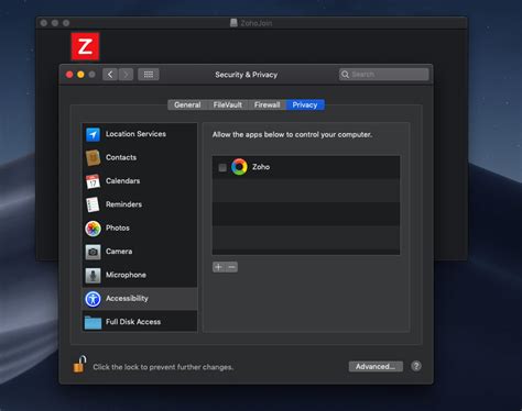 Unable To Remotely Control Mac Devices 1014 And Above Knowledge Base Zoho Assist
