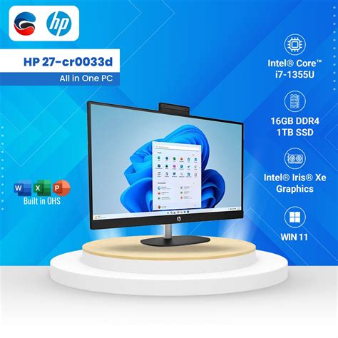Jual Hp Pc Aio Cr D Intel Core I U Gb Tb Win Black J Pa Shopee Indonesia