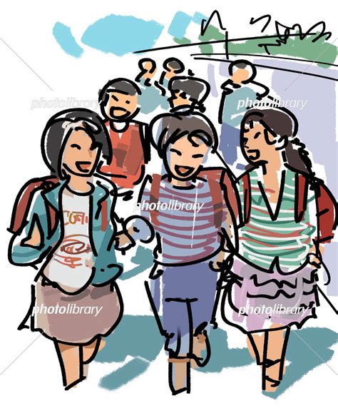 集団登校 イラスト素材 1470529 フォトライブラリー Photolibrary