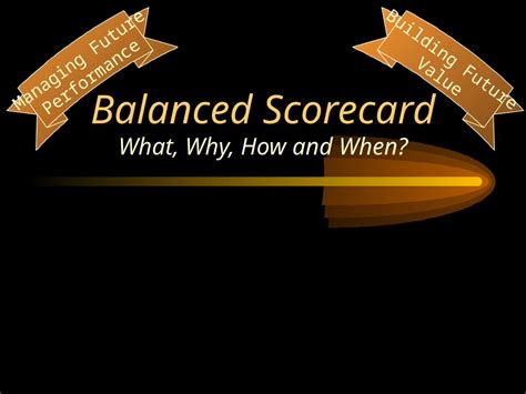Ppt Balanced Scorecard What Why How And When Managing Future