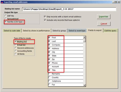 How To Export A Mailing List Without Including The Hyphen In The Zip