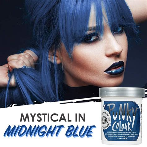 Punky Midnight Blue Semi Permanent Hair Color Vegan Ppd And Paraben