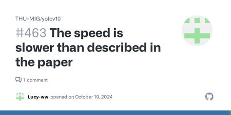 The Speed Is Slower Than Described In The Paper Issue 463 THU MIG Yolov10 GitHub