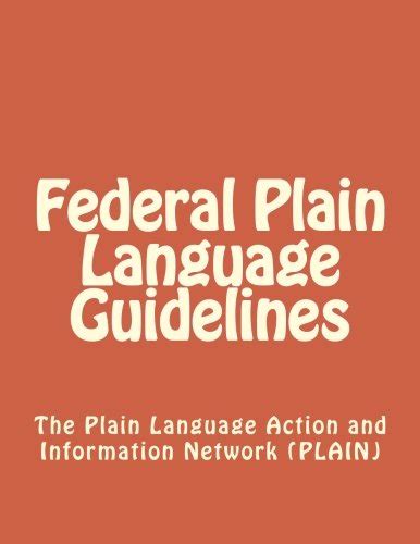 Federal Plain Language Guidelines Uk 9781477415252 Books