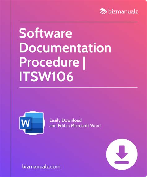 Software Documentation Procedure Template Word