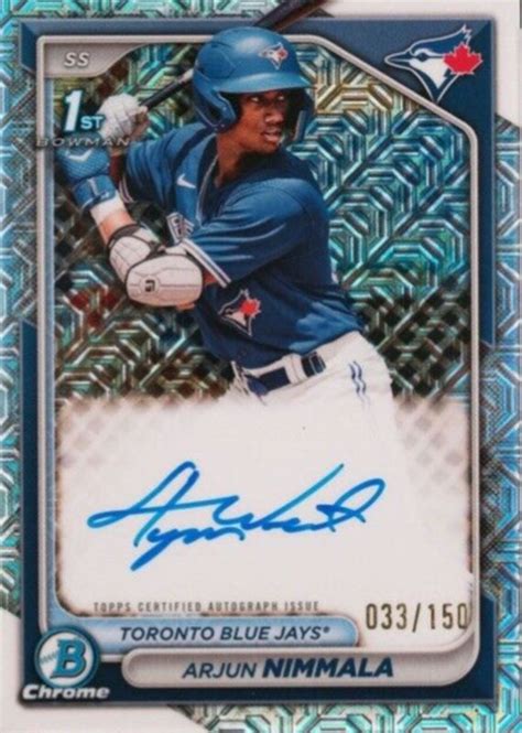 Arjun Nimmala 2024 Bowman Cpa An Chrome Prospect Auto Hta Choice