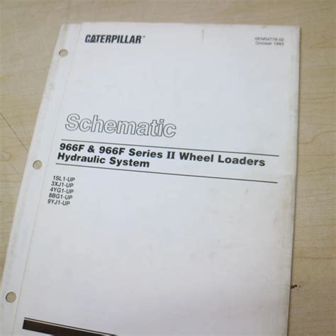 Caterpillar 966f Rueda Cargador Hidráulico Sistema Esquema Manual
