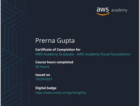 Prerna Gupta On Linkedin Im Happy To Share That Ive Obtained A New Certification Aws Academy