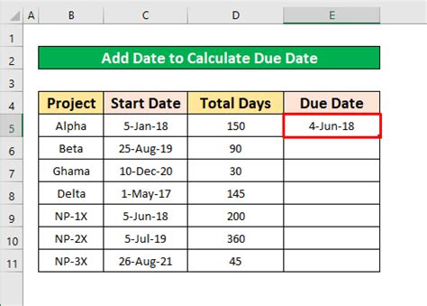 How To Calculate Due Date In Excel Earn And Excel