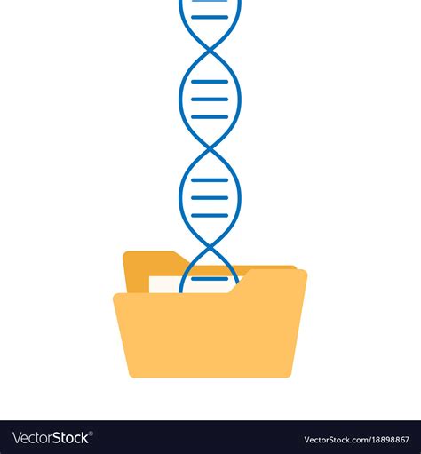Dna Sequencing Genome Information Saving Vector Image