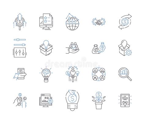 Productivity Outline Icons Collection Efficiency Output Effectiveness Automation Streamline