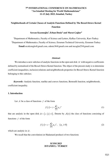 Pdf Neighborhoods Of Certain Classes Of Analytic Functions Defined By