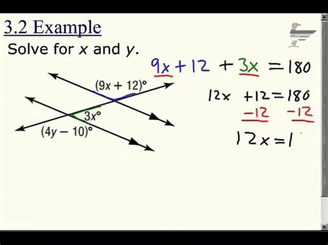 parallel lines and transversals solving equations riddle worksheet