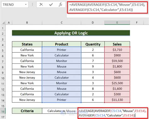How To Use Excel Averageif With Multiple Criteria 5 Examples