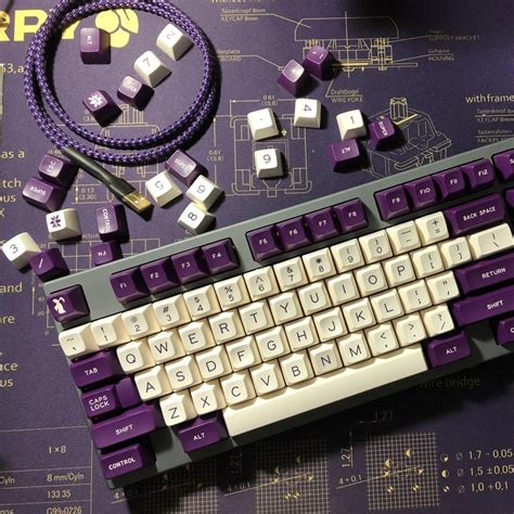Sa Doom Keyboard Set For Sale Purple And White Design