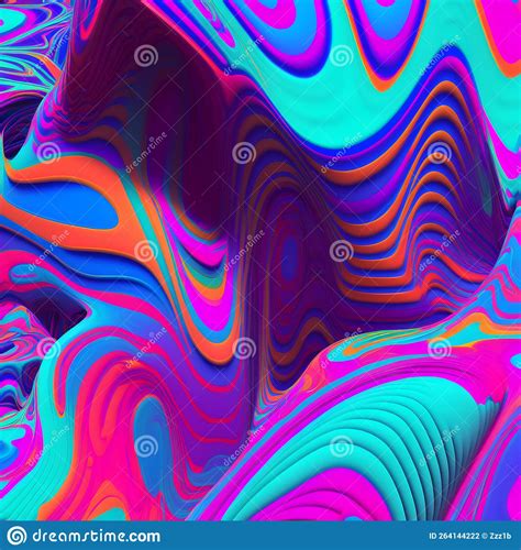 Abstract Colorful Neon Lines Background Neural Network Generated Art Stock Illustration