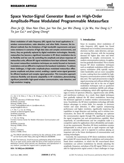Pdf Space Vector‐signal Generator Based On High‐order Amplitude‐phase