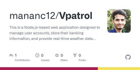Github Mananc12vpatrol This Is A Nodejs Based Web Application