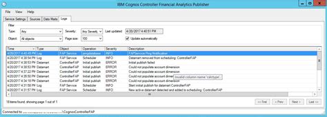 could not populate account dimension invalid column name calctype