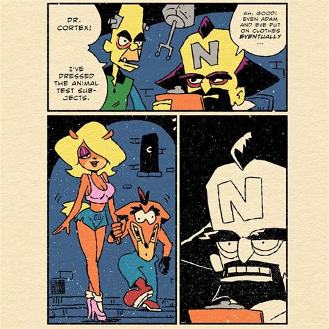 Crash Bandicoot Tawna Bandicoot Neo Cortex And Dr Nitrus Brio Crash Bandicoot Drawn By