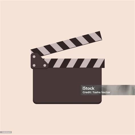 베이지 색 배경에 갈색 박수 보드입니다 우아한 클래퍼 슬레이트 시네마토그래피 영화 제작 연기 시작 프로젝트 컨셉