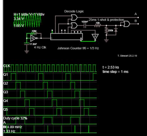 Digital Logic Percision Timing Ratio Of Multiple Lights Blinking With Different Durations And