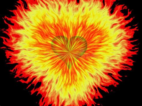 Exploding Heart Stock Illustration Illustration Of Burning 8346381