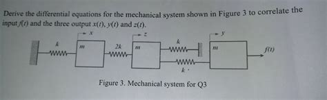 Solved He Derive The Differential Equations For The
