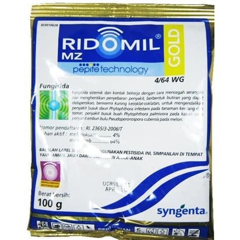 Jual Obat Pertanian Pembunuh Jamur Fungisida Ridomil Mz 464wp 100gr