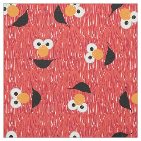Elmo Fur Face Pattern Fabric Zazzle