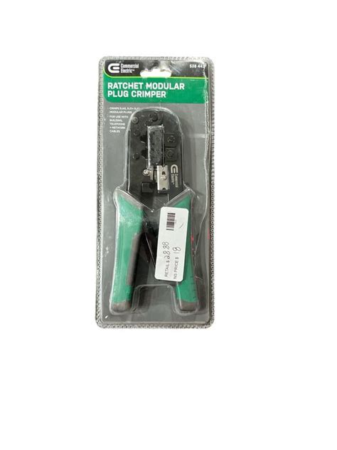 Commercial Electric Ratchet Modular Plug Crimper Ce70806