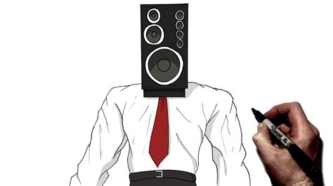 How To Draw Large Speakerman Step By Step Skibidi Toilet YouTube