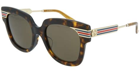 Gucci Gg0281sa 002 Havana Novelty Sunglasses S Lyst