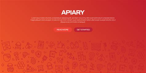 선형 아이콘이있는 Apiary 웹 배너 트렌디 한 선형 스타일 벡터 배경 주제에 대한 스톡 벡터 아트 및 기타 이미지 배경 주제 사람들 아이콘 Istock