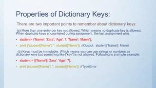 Python Dictionary PPTX Programming Languages Computing