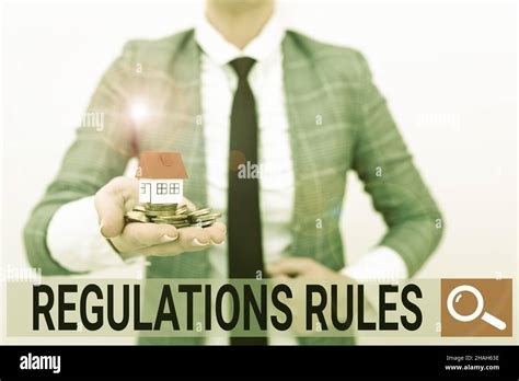 Handwriting Text Regulations Rules Word Written On Standard Statement