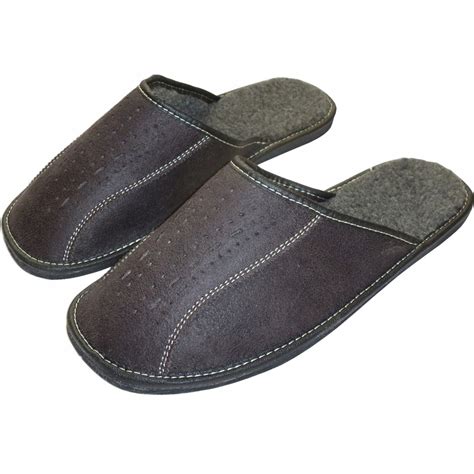 Zimowe M Skie Pantofle Sk Rzane Kapcie Laczki Oficjalne Archiwum Allegro