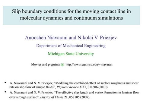 Molecular Dynamics Simulations Of Oscillatory Couette Flows With Slip Boundary Conditions Pdf