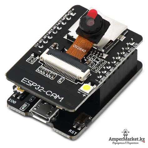 Плата esp32 cam с камерой ov2640 и загрузчиком ampermarket kz