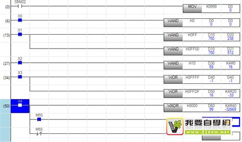 三菱plc逻辑运算指令的介绍 我要自学网